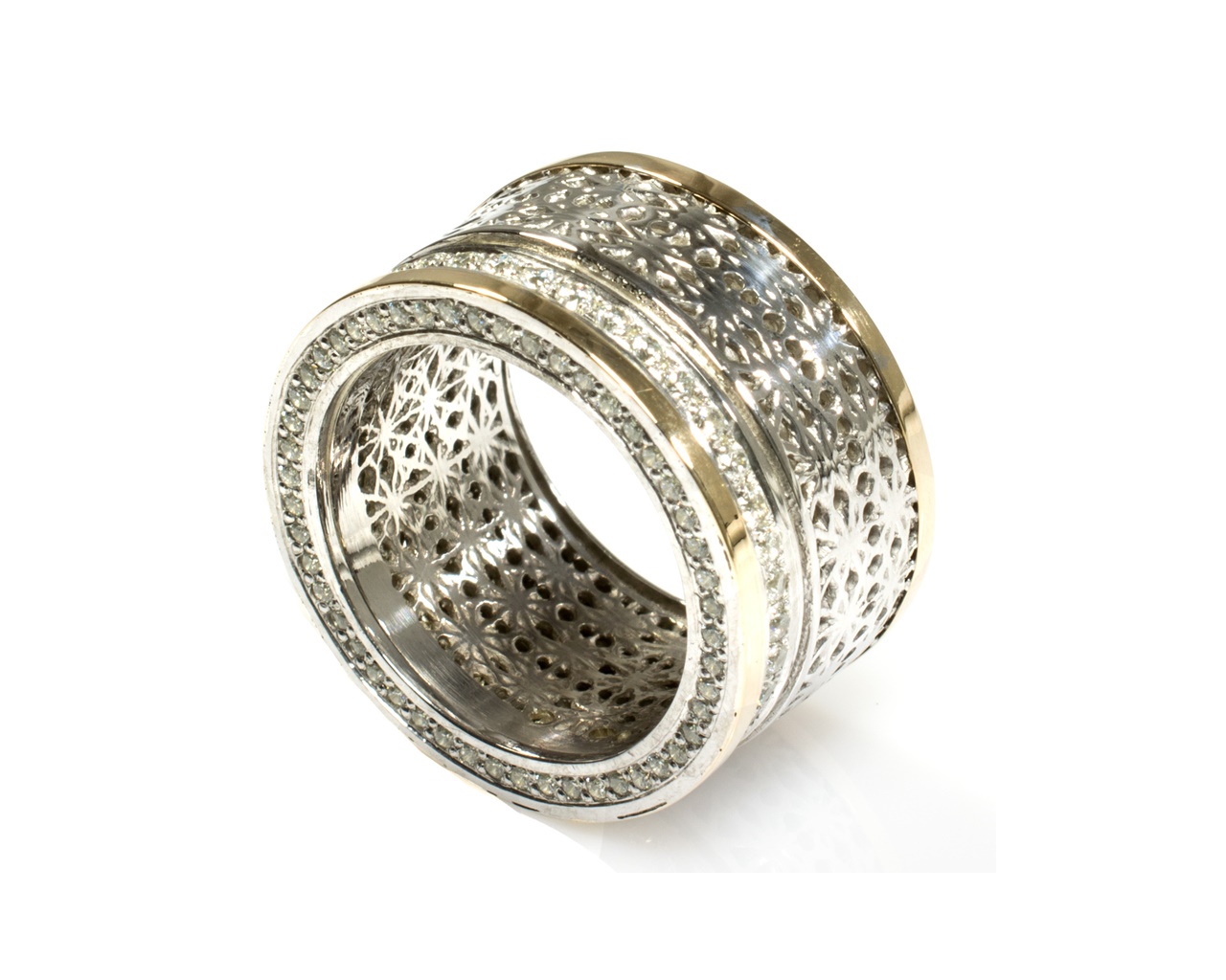 Silber Ring mit Gold